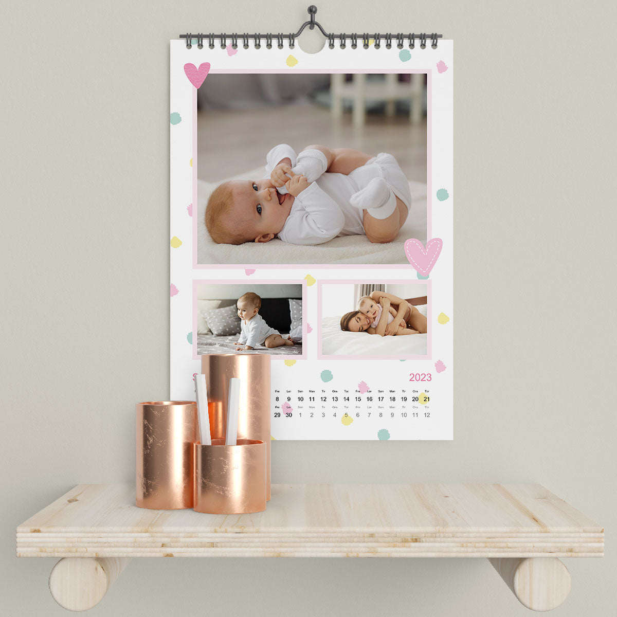 Sæson inspireret Kalender - Smal design